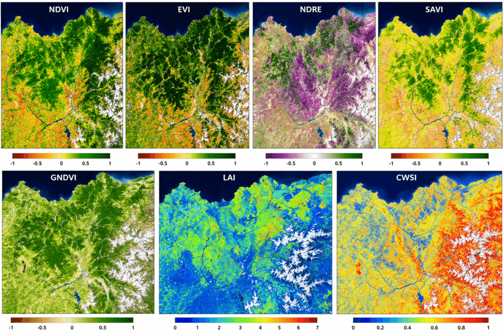 Vegetation Indices: ReCI, NDVI, EVI, NDRE, and More Explained